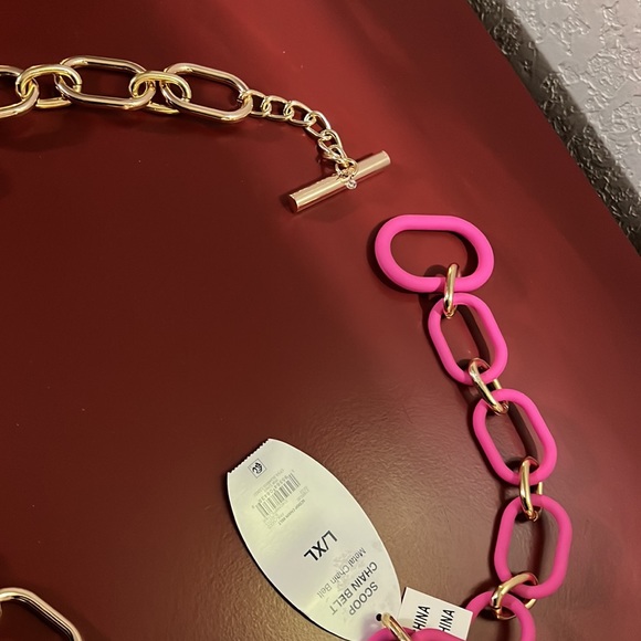 Scoop | Accessories | Such A Cool Chain Belt Hot Pink And Gold Wear At ...